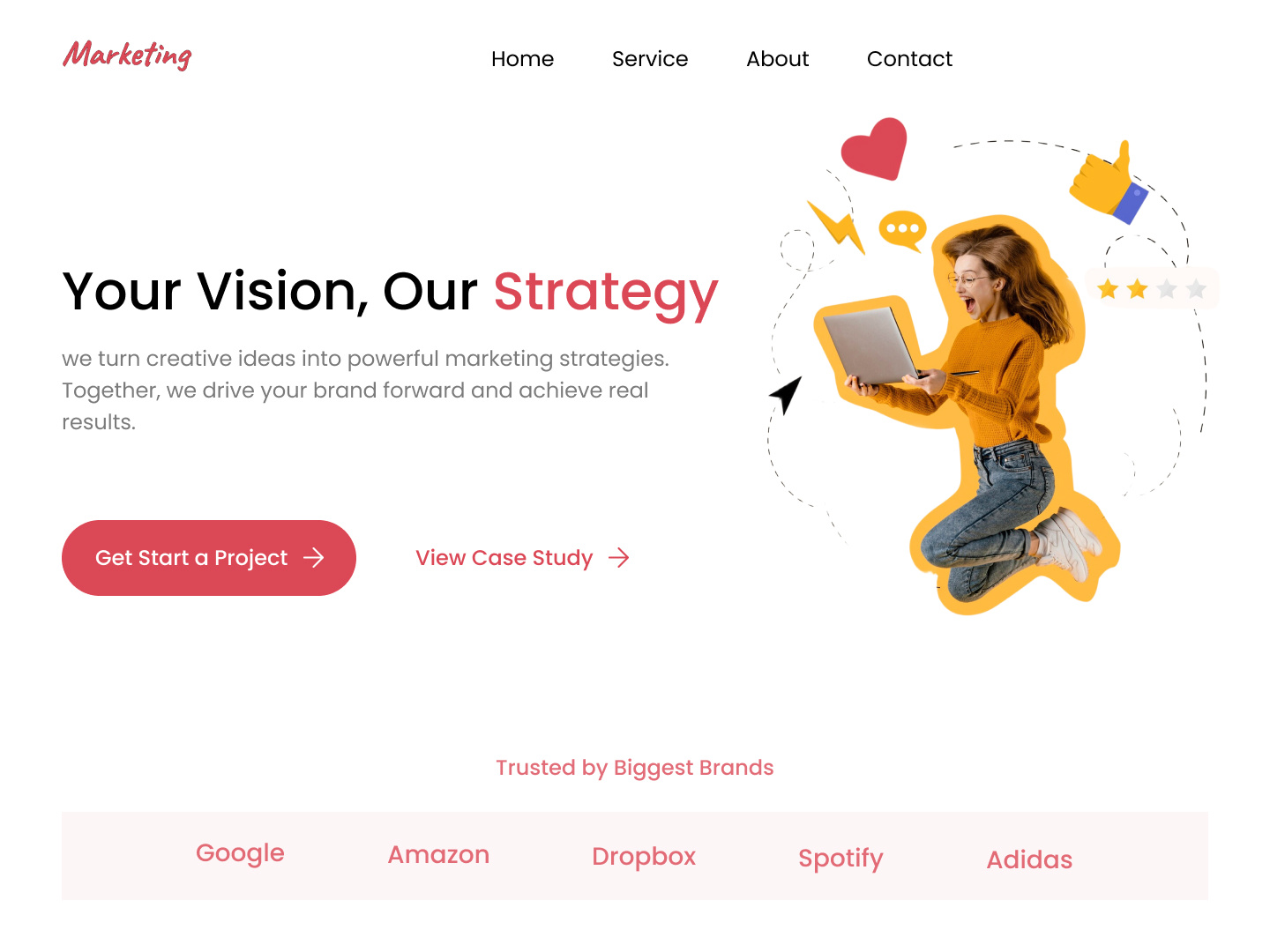 Marketing Agency Landing Page by Tharindu Madusanka on Dribbble