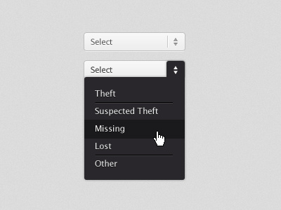 Dropdown by Matthew Harpin on Dribbble