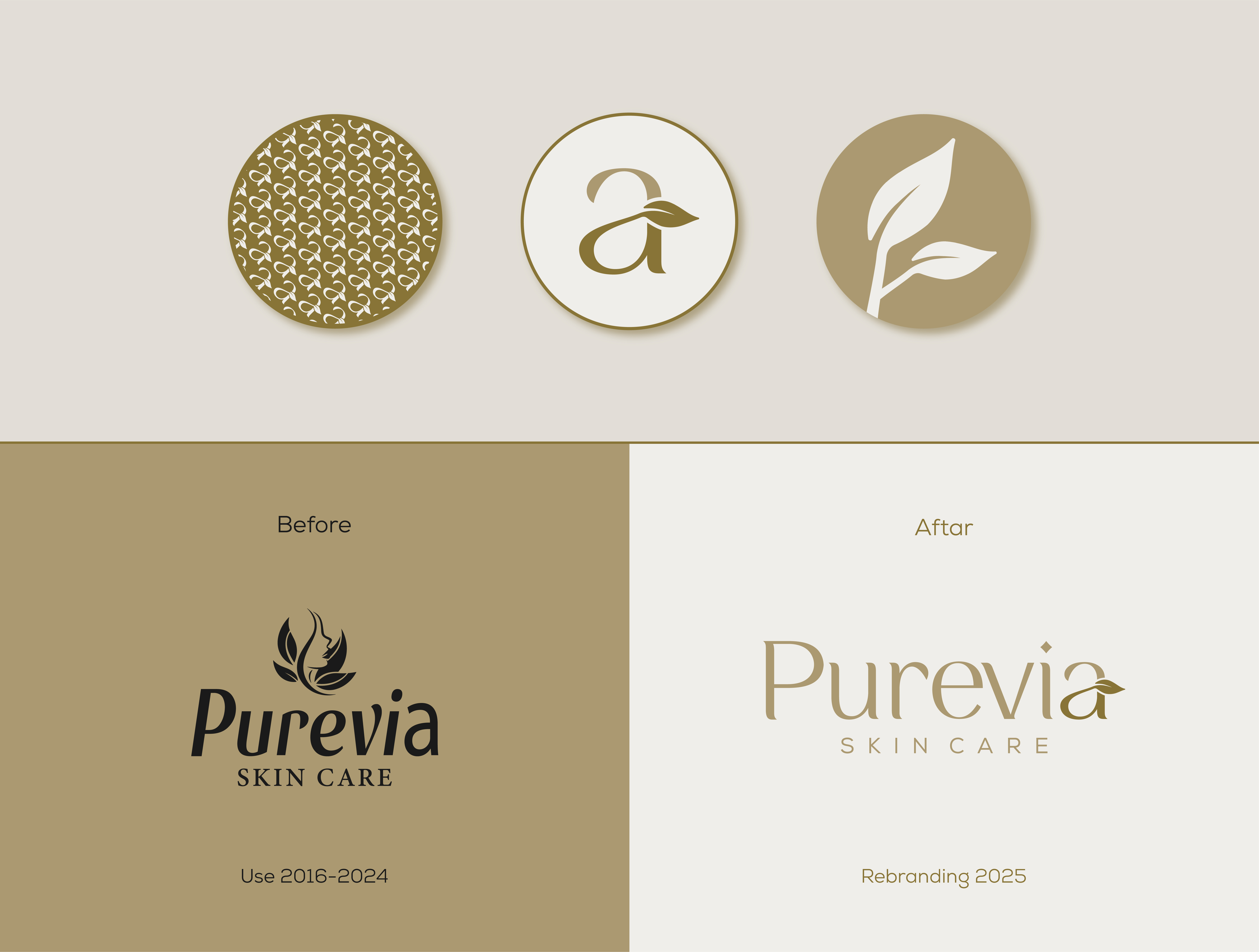 Purevia - Skincare logo and Brand identity redesign by RAKIBUL ISLAM on ...