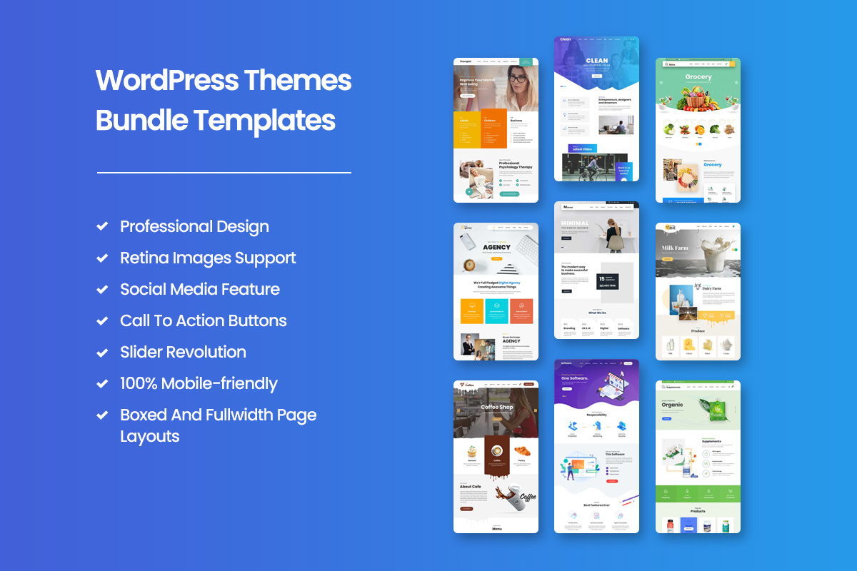 Affordable WordPress Themes Bundle – 390+ Creative Templates by SKT ...