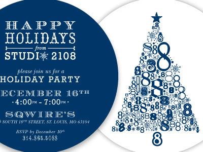 Holiday Party Invite by Katie Rhea Stokes on Dribbble