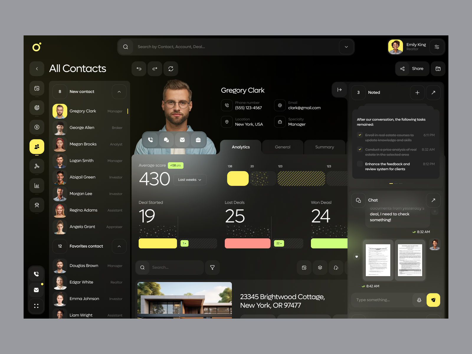 Relatia CRM - Real Estate Contacts Dashboard by RonDesignLab ⭐️ on Dribbble