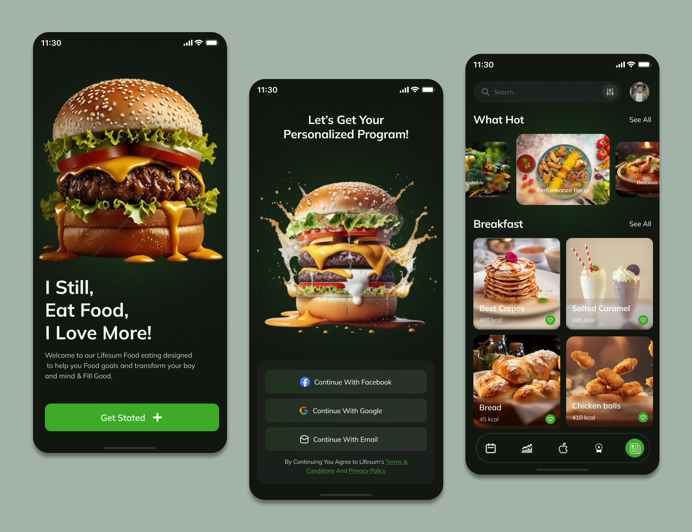 Life sum Food Eating app Redesign by Ajoy Mondal on Dribbble