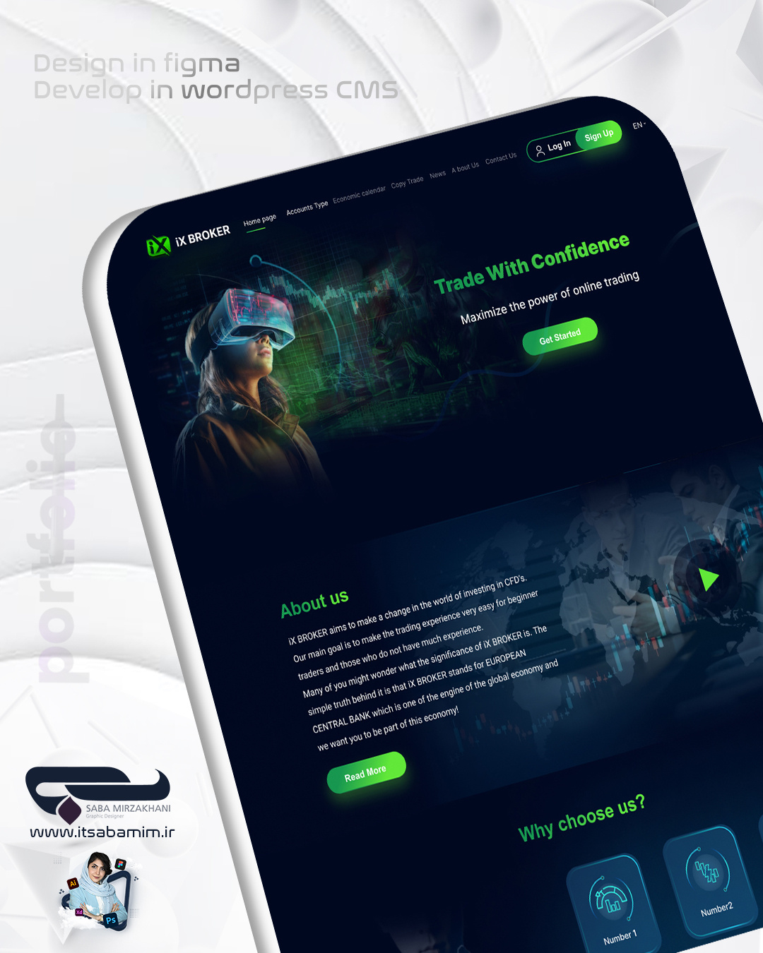 iX BROKER | Trade by sabamim on Dribbble