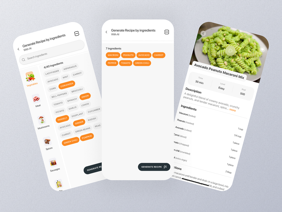 Recipe Mobile App Ui by UI Ants on Dribbble