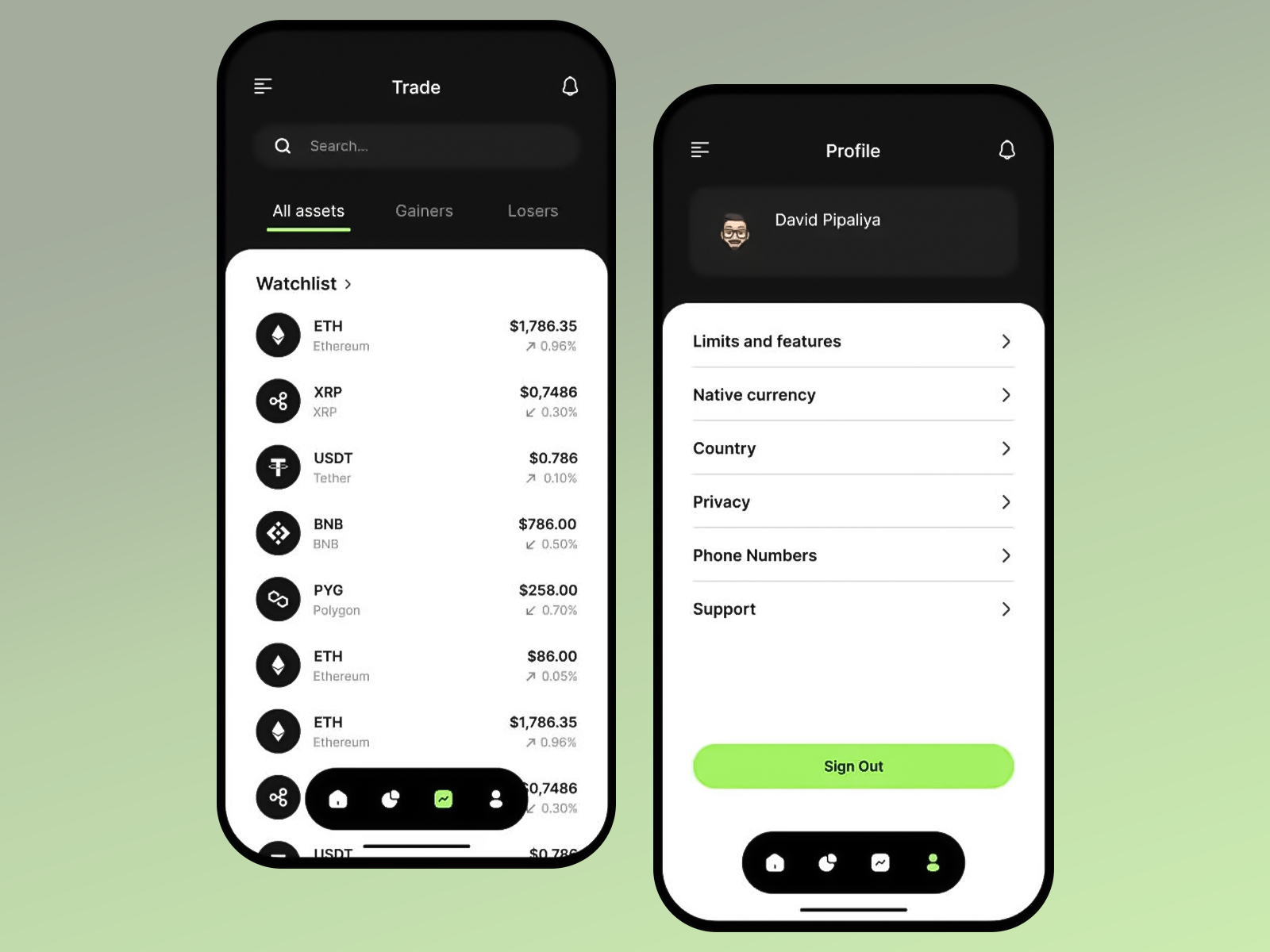 Transaction History App by Ben Cline on Dribbble