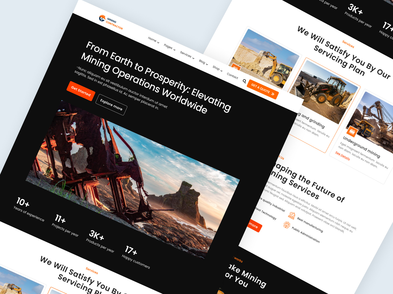 Mining Website - Landing Page by JAHID ‌ on Dribbble