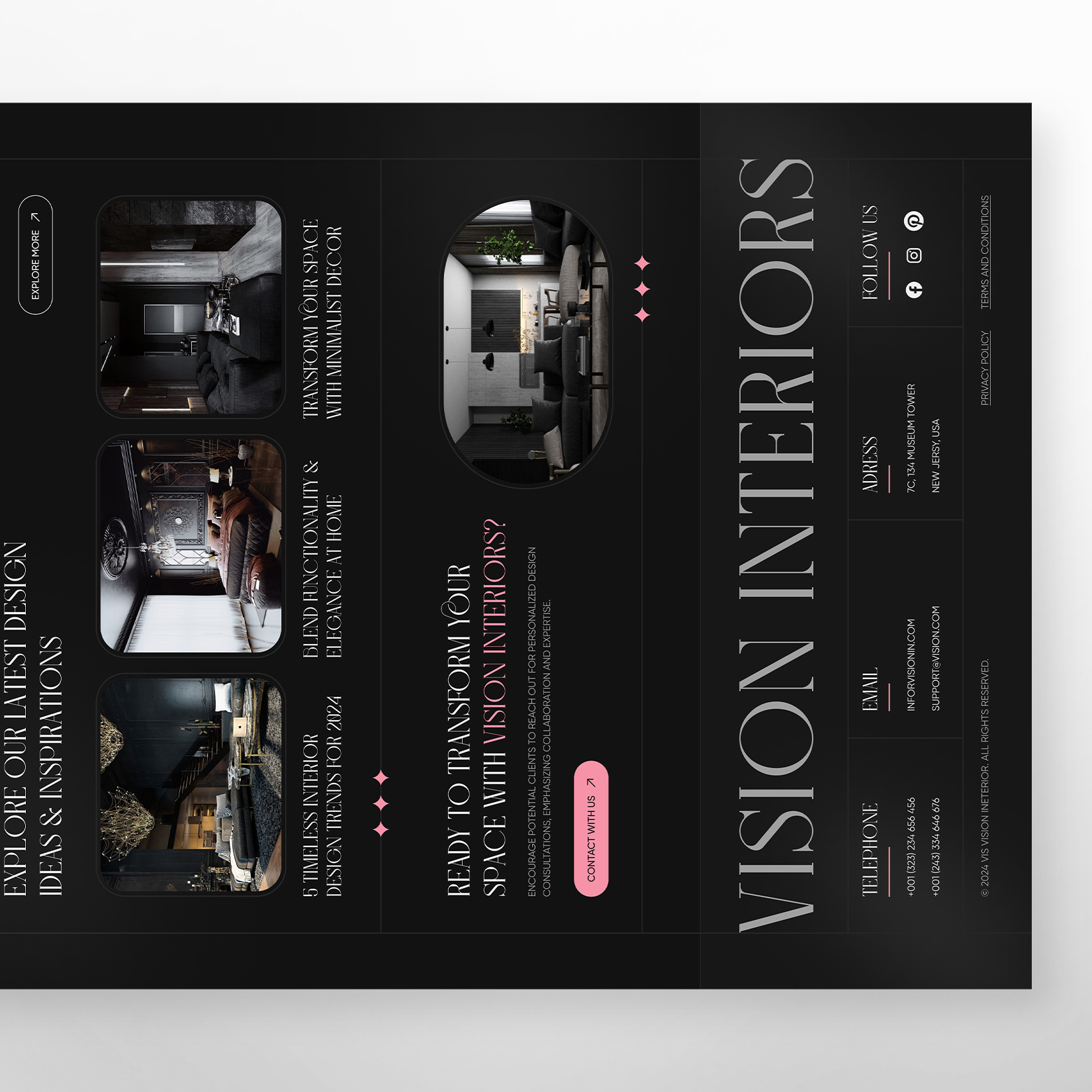Website Design for Vision Interiors by Zorg IT Group on Dribbble