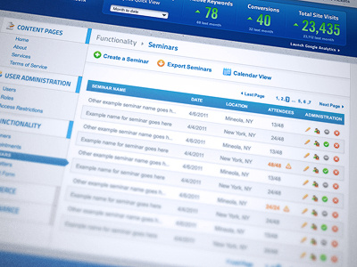 CMS Screenshot by Nick Cuomo on Dribbble