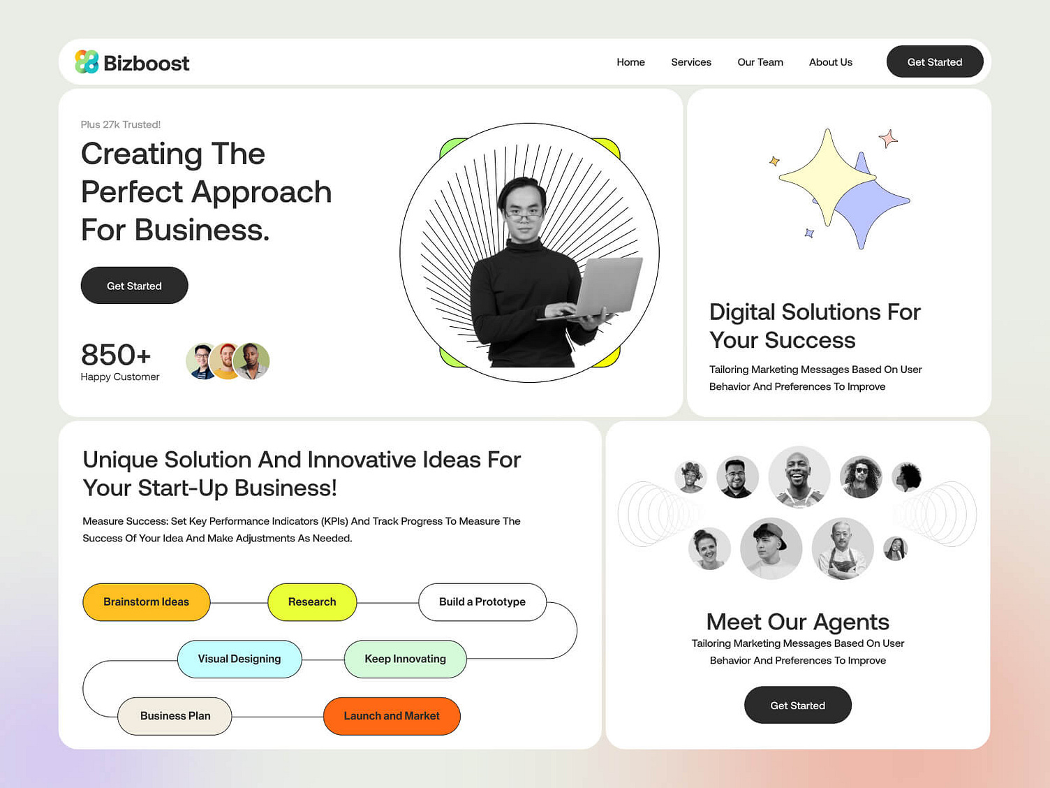 Web UI - Hero Header Exploration by Subash Chandra for Seative Digital ...