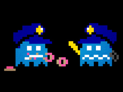 8-bit Ghost Cops by Andy Pitts on Dribbble
