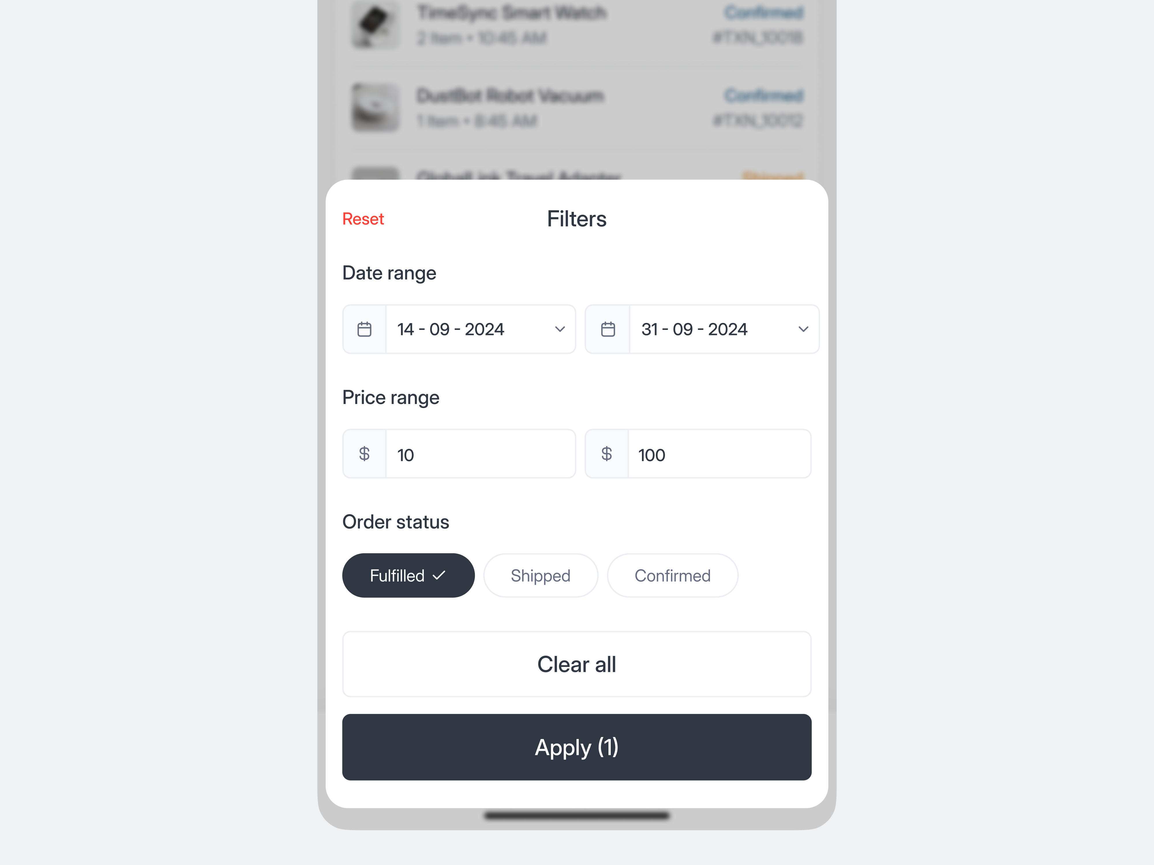 Sales SaaS Mobile App UI/UX - Filters and Sort by Keitoto on Dribbble