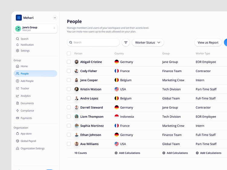 HR Dashboard - Employee Management by Product SAAS for Cansaas on Dribbble