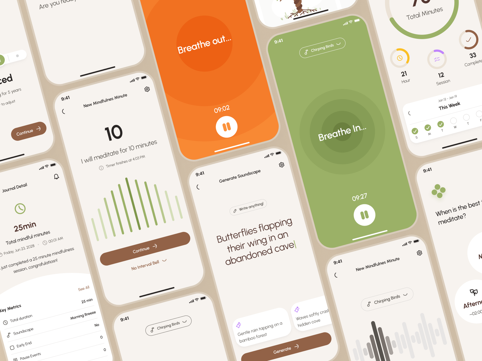 freud v2: AI Mental Health App - Meditation Breathing Timer UI by ...