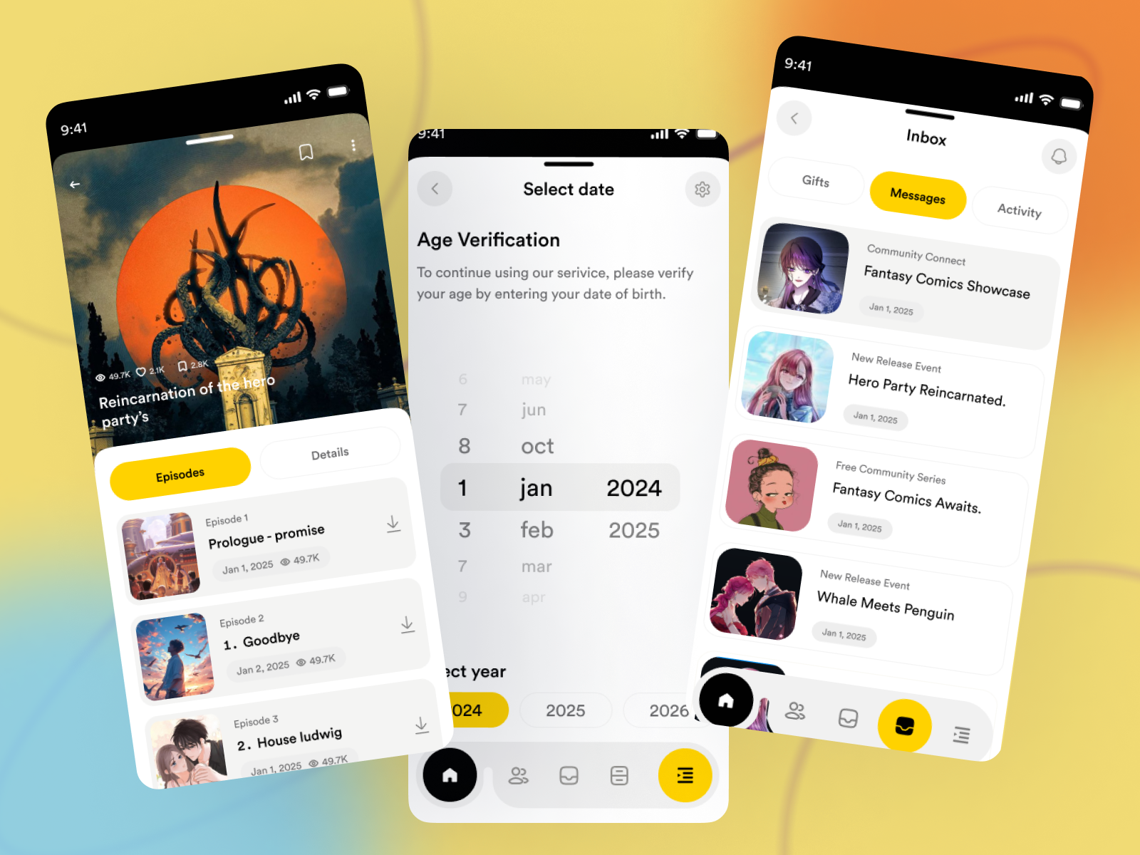 Comic Mobile App Design by Sheikh Maruf Hossen on Dribbble