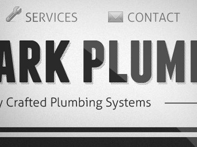 Benchmark Plumbing Header by Kyle Green on Dribbble
