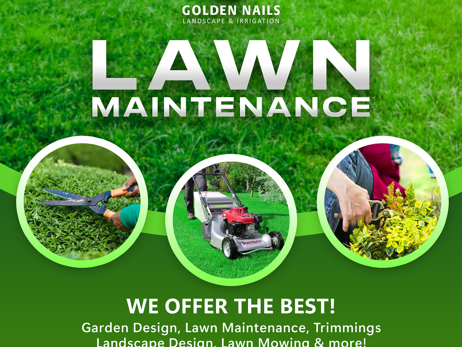 Irrigation & Shrub Maintenance Designs for Marketing by Gabriel San ...