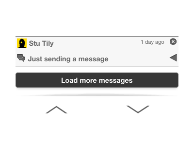Messages scroller by Sandro Brito on Dribbble
