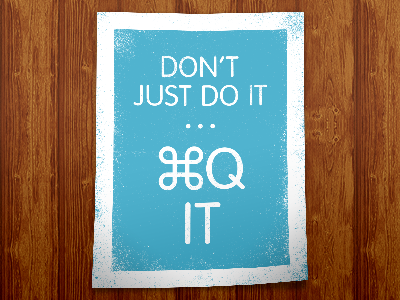 ⌘Q Poster by Jared Hardwick on Dribbble