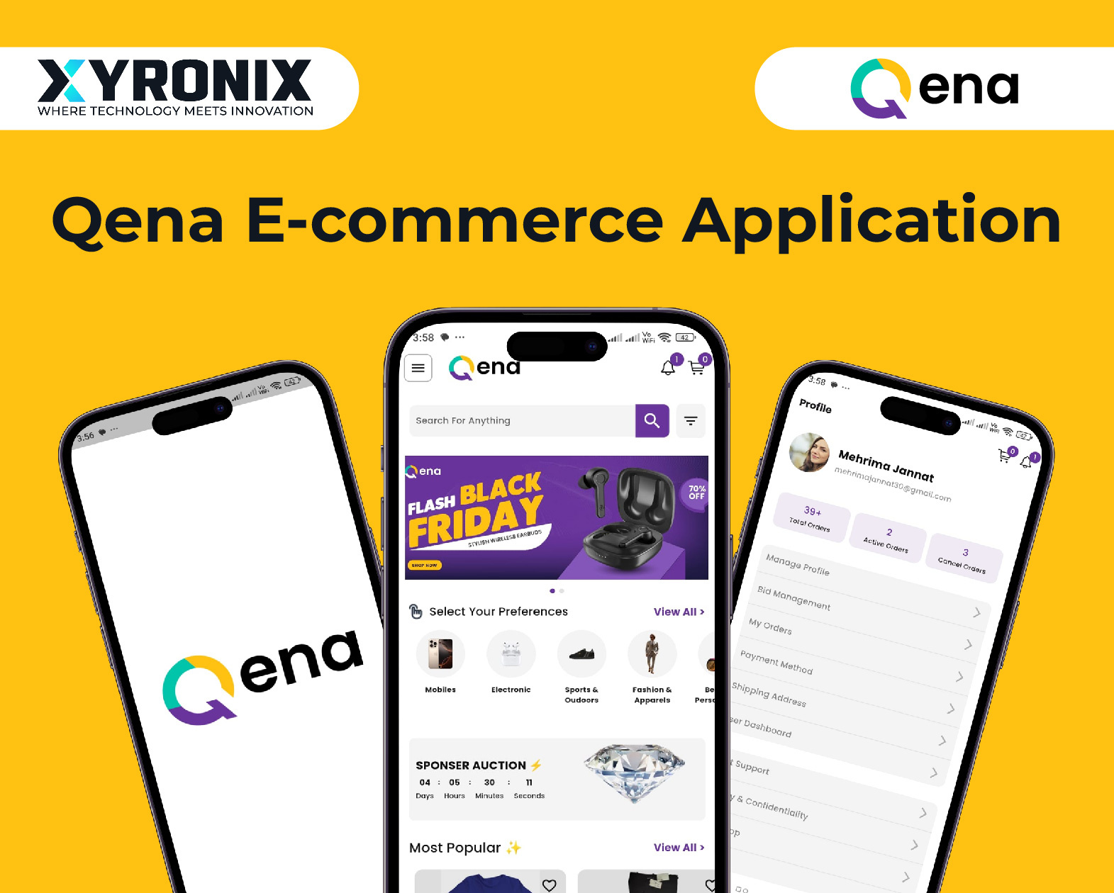 Qena E-commerce by Xyronix on Dribbble