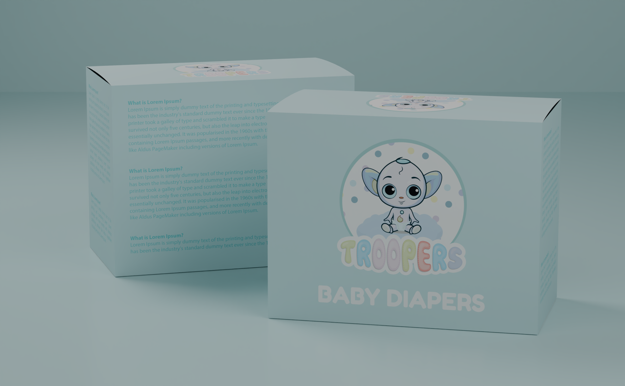 Troopers Baby Diapers | Logo & Packaging Design by PIXELAIN on Dribbble