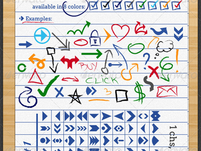 300 Arrows and Hand Draw Custom Shapes and Symbols by Ioan Decean on ...