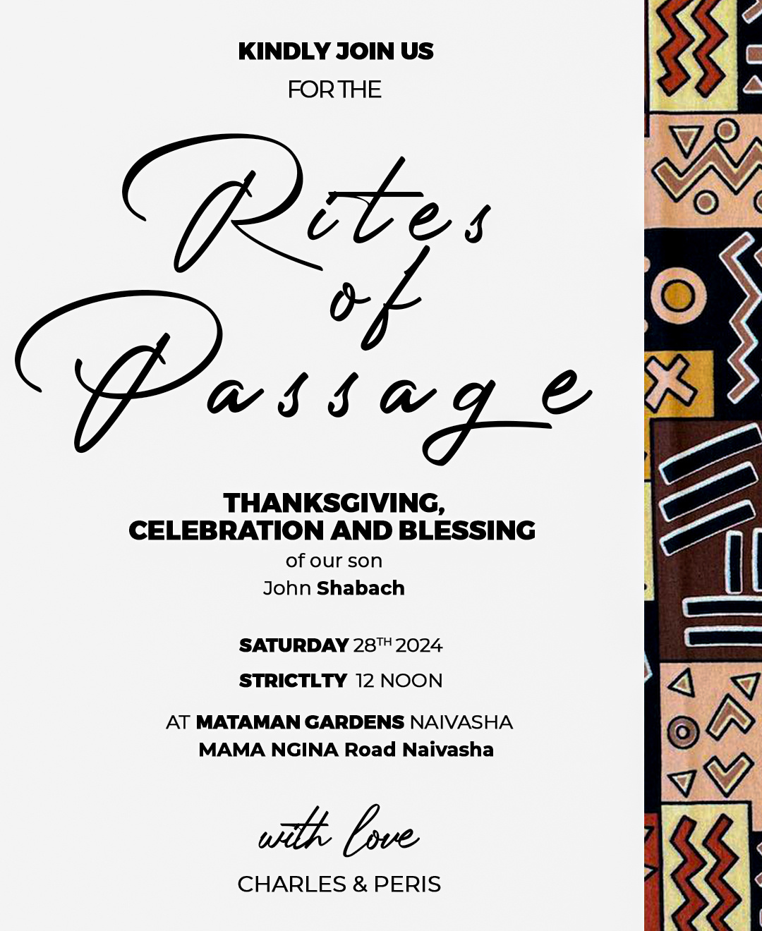 Rites of Passage Poster by Collins Ng'ang'a on Dribbble