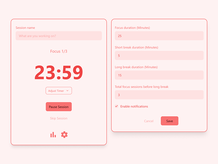 Pomodoro Timer Browser Extension by Elys Maldov on Dribbble