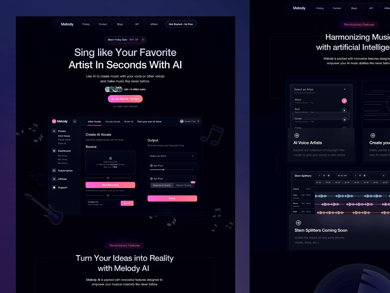 AI Music Platform Design by Robert on Dribbble