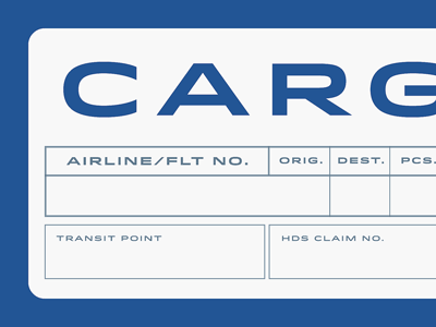 Idlewild Cargo Label by Hoefler&Co. on Dribbble