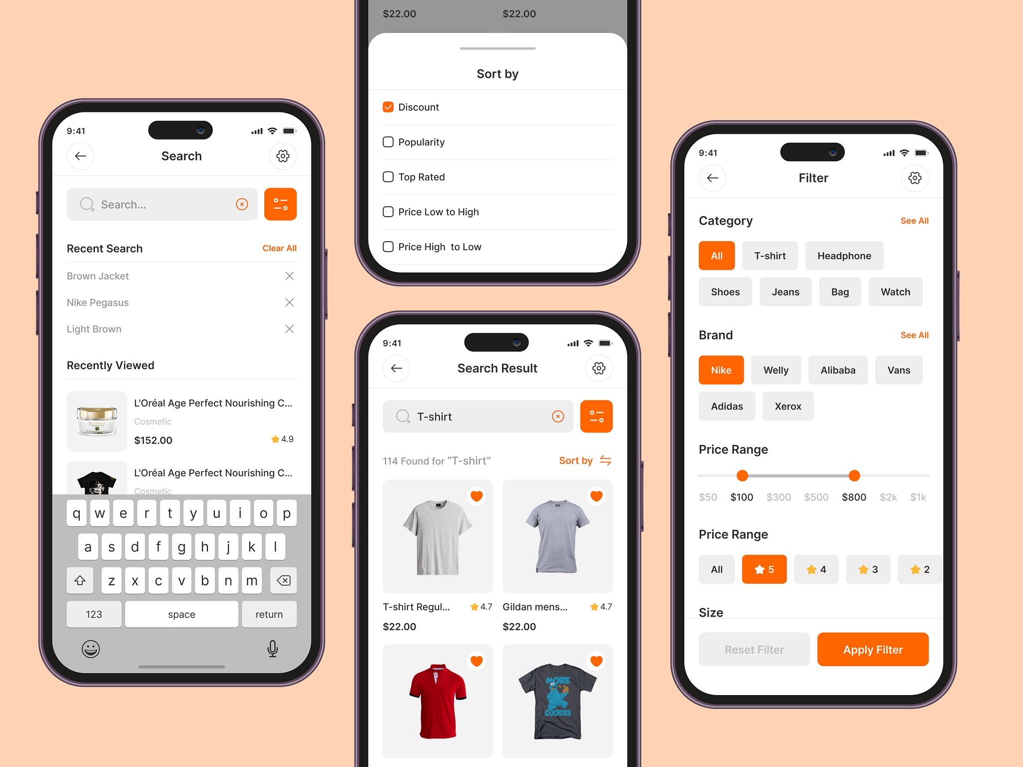 E-commerce - Search & Filter Mobile App Design by Ataullah Akram on ...