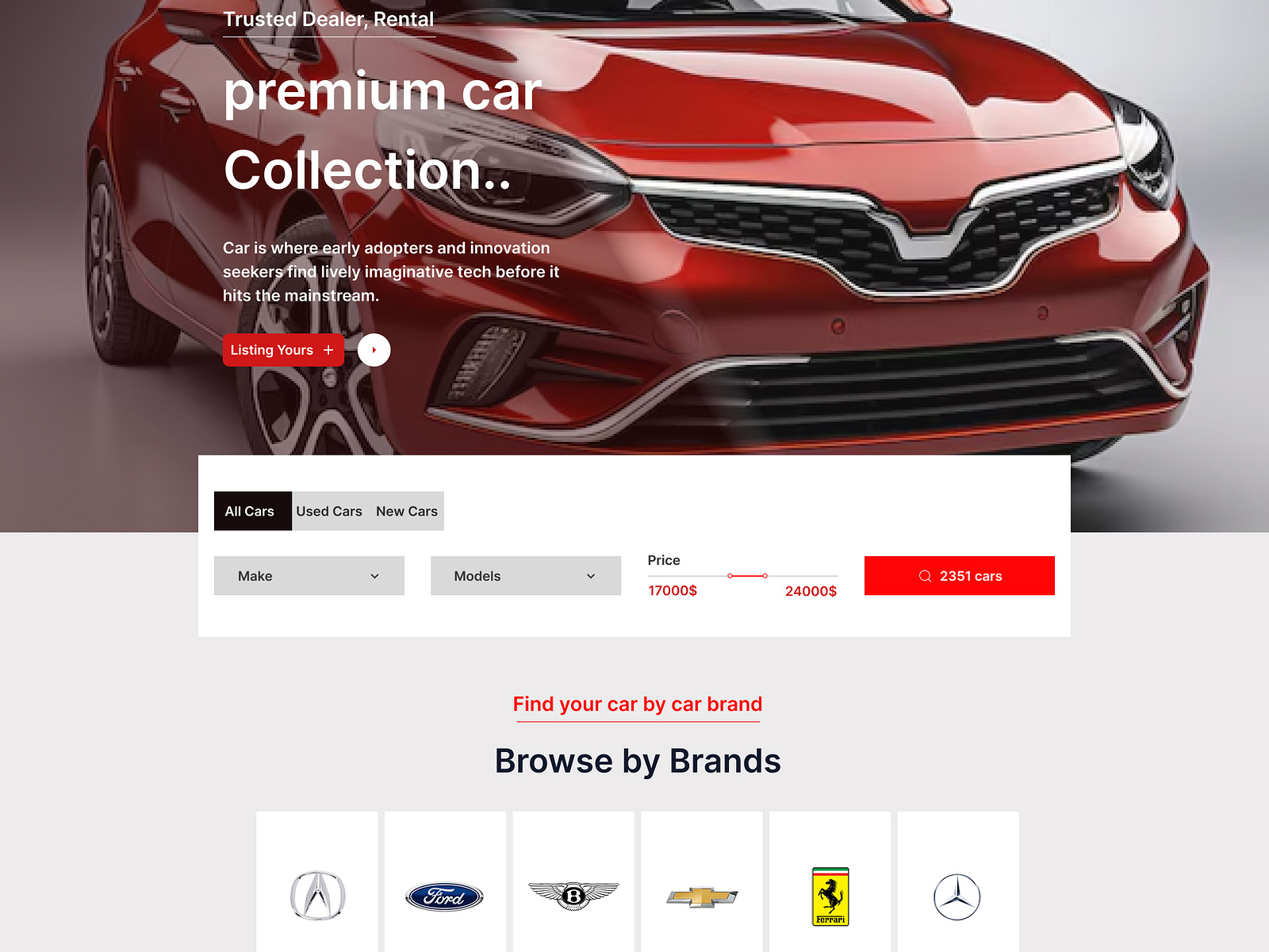 Car Dealer Website Design by ASMA- UL- HOSNA on Dribbble
