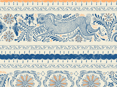 Chinese Aster Pattern by Llew Mejia on Dribbble