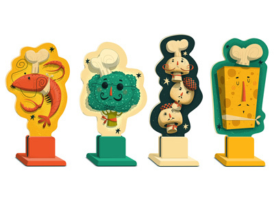 Tokens x 4 by SteveSimpsonDOTcom on Dribbble