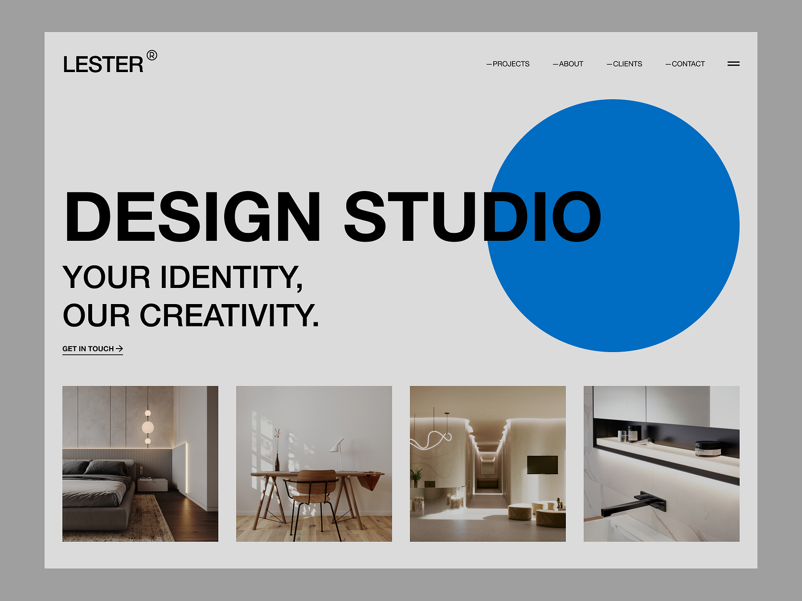 LESTER® | Interior Design Studio | Landing Page Concept by Dmytro ...