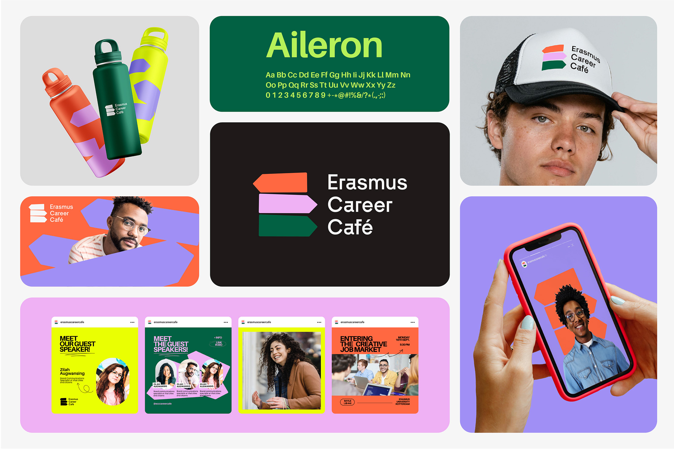 Logo & visual identity for Erasmus Career Café by Ely Zanni on Dribbble