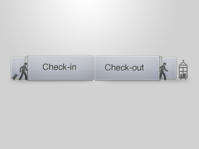 Check-in and Check-out button by Nijil David on Dribbble
