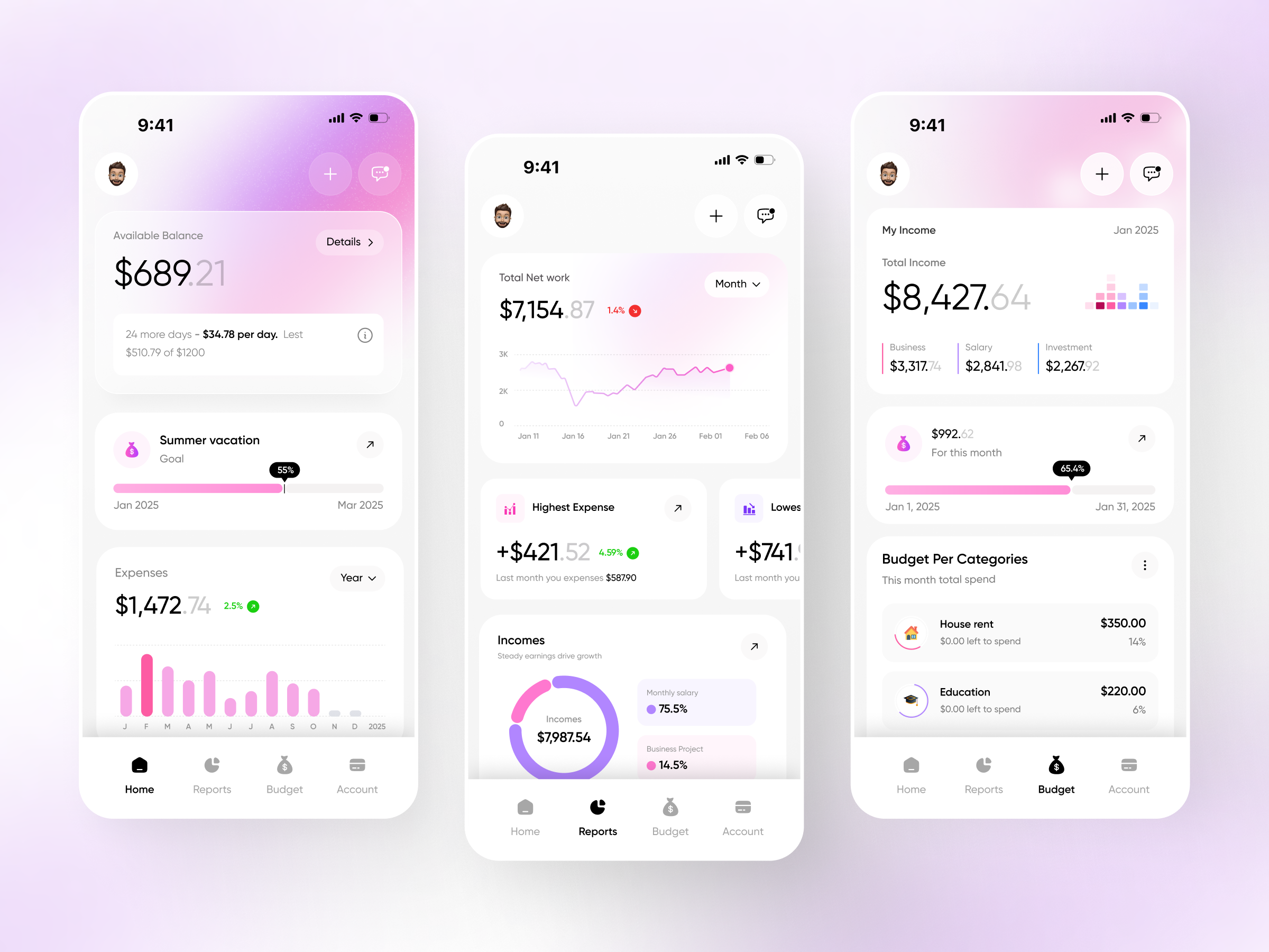 Finance Management Mobile App by MD Mostahid on Dribbble
