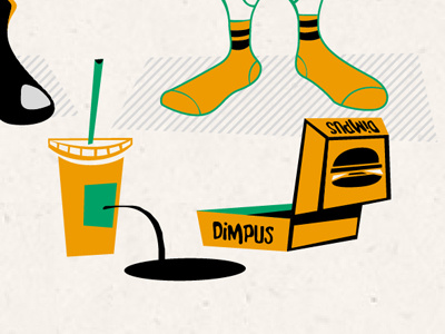 Dimpus Burger by Ian Glaubinger on Dribbble