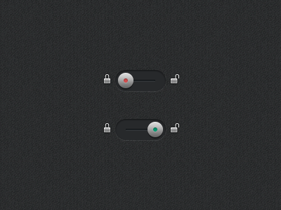 Locked/unlocked slider by Misha Nesoleny on Dribbble