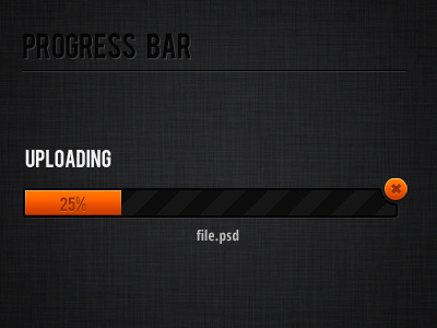 Orange progress bar by Raquel Román Parrado on Dribbble