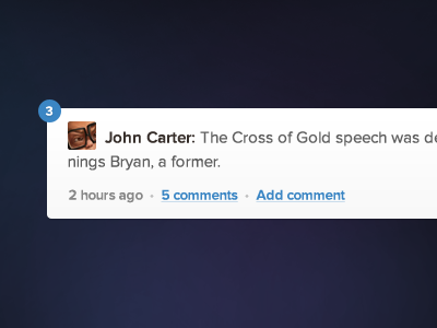 Comment Box by Vladimir Kudinov on Dribbble