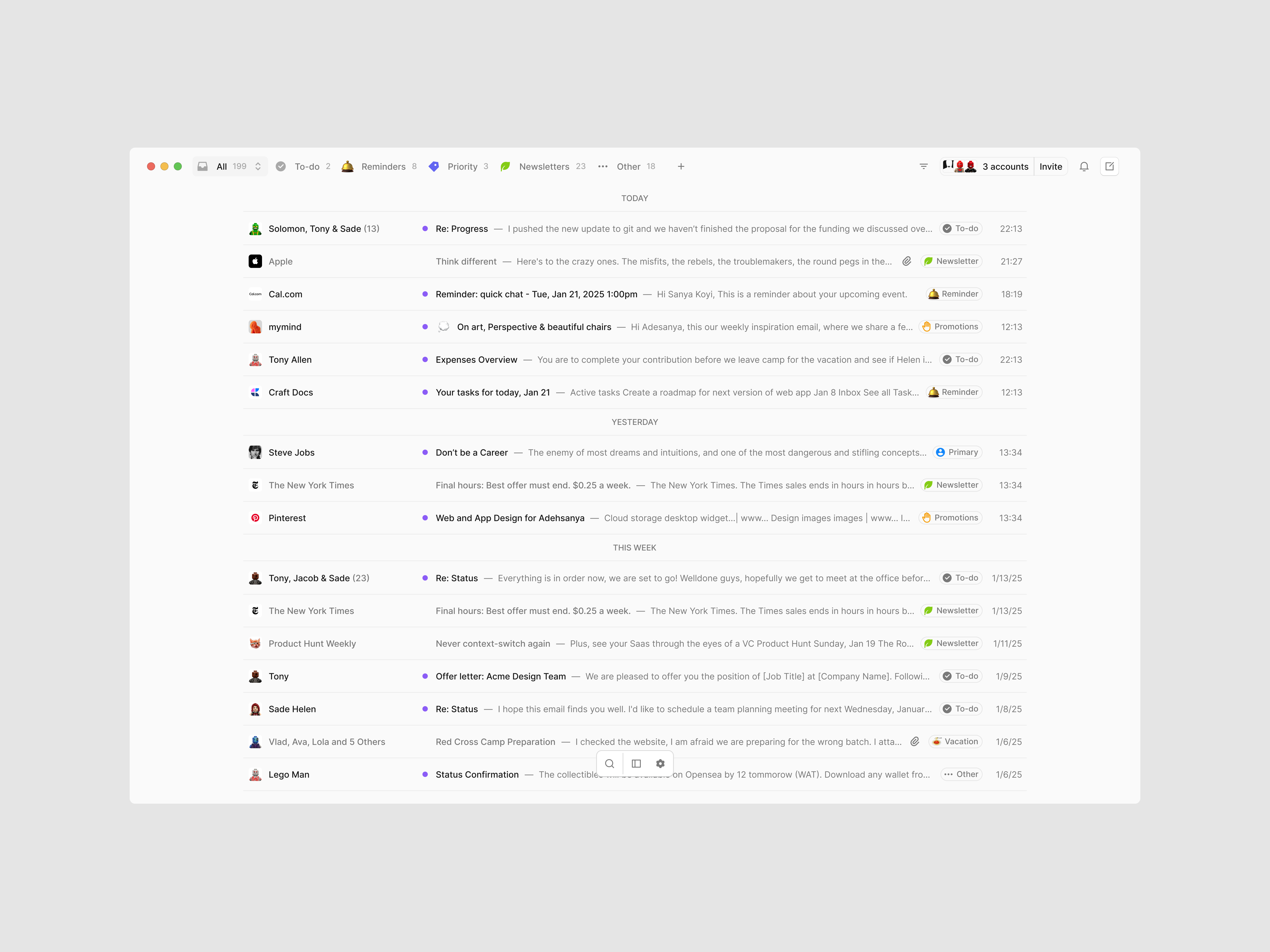 Email Client Application Concept (MacOS) by sanya on Dribbble