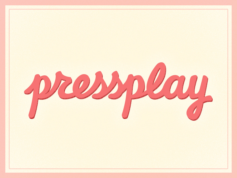 PressPlay Custom Type by Serji Gold on Dribbble