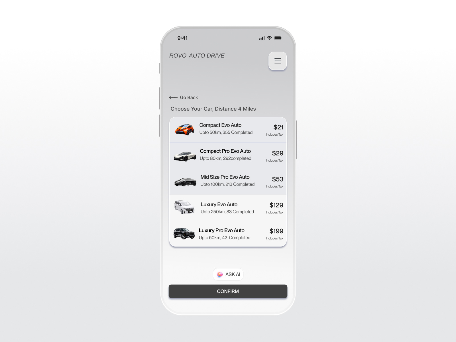 Ai rovo uber ride booking app by lazy kar for LazyInterface UI UX Team ...