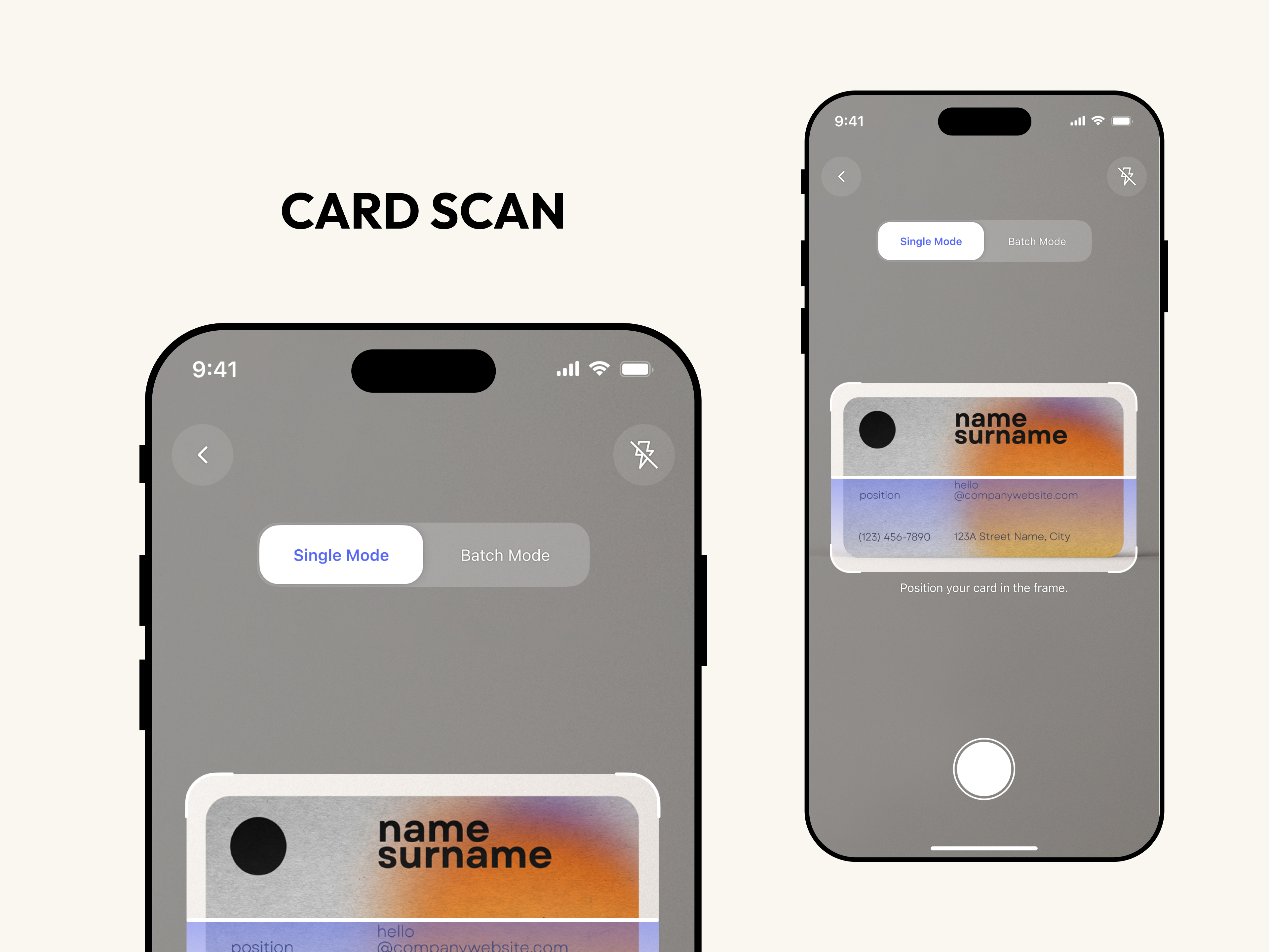 Card Snap - AI Powered Business Card Scanner App Design. by Yazn A on ...