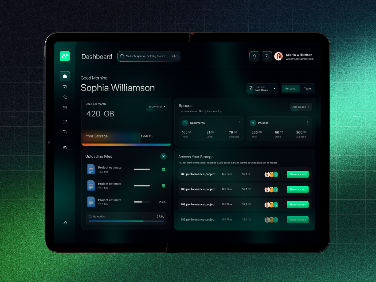 Saas landing page web ui design by Roohi Koohi on Dribbble