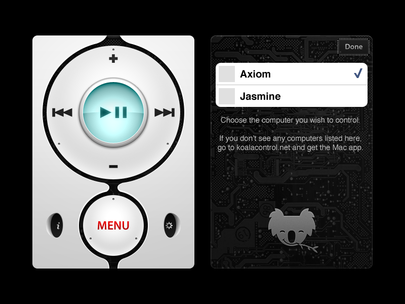 Koala Control App by Louie Mantia, Jr. on Dribbble
