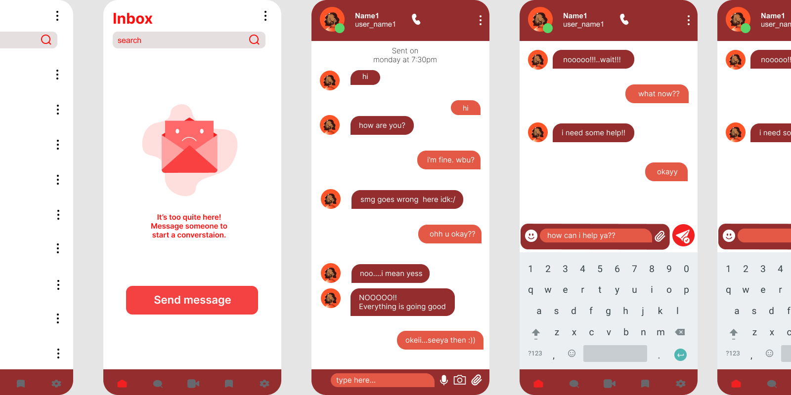 Message App Ui By Dhanyasri Manne On Dribbble