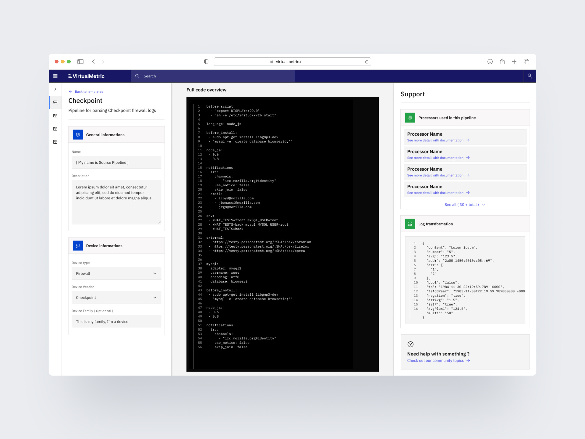 Pipeline, Logs Checkpoint - Virtualmetric - Exploration by Hugo Marty ...